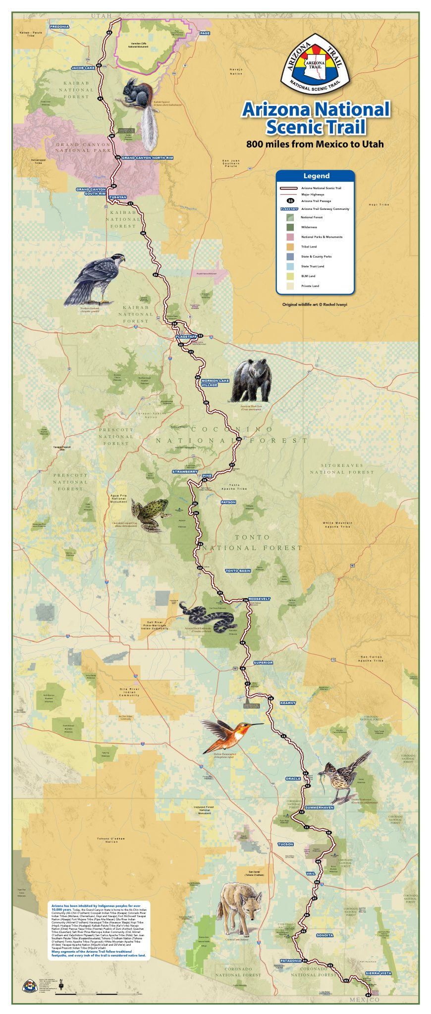 Big Map of the AZ Trail – Explore the Arizona Trail